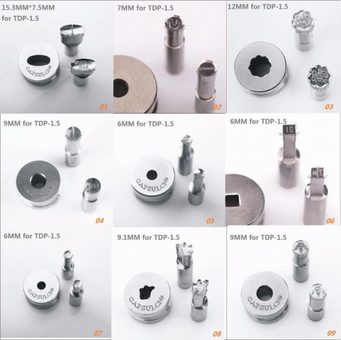 TDP Punch Mould For Single Punch Tablet Tooling Round Oval Shape